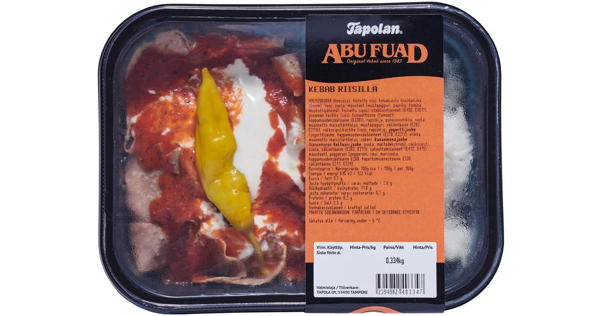Abu Fuad Kebab riisillä 330g | S-kaupat ruoan verkkokauppa