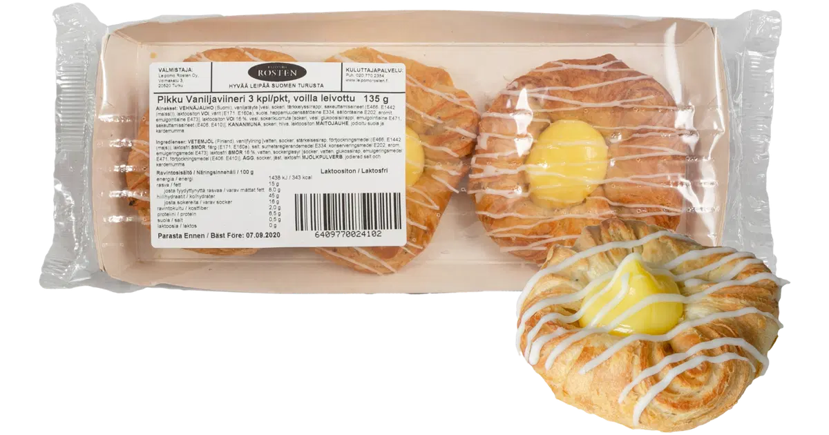 Leipomo Rosten pikku-vaniljaviineri 3 kpl 135 g | S-kaupat ruoan ...