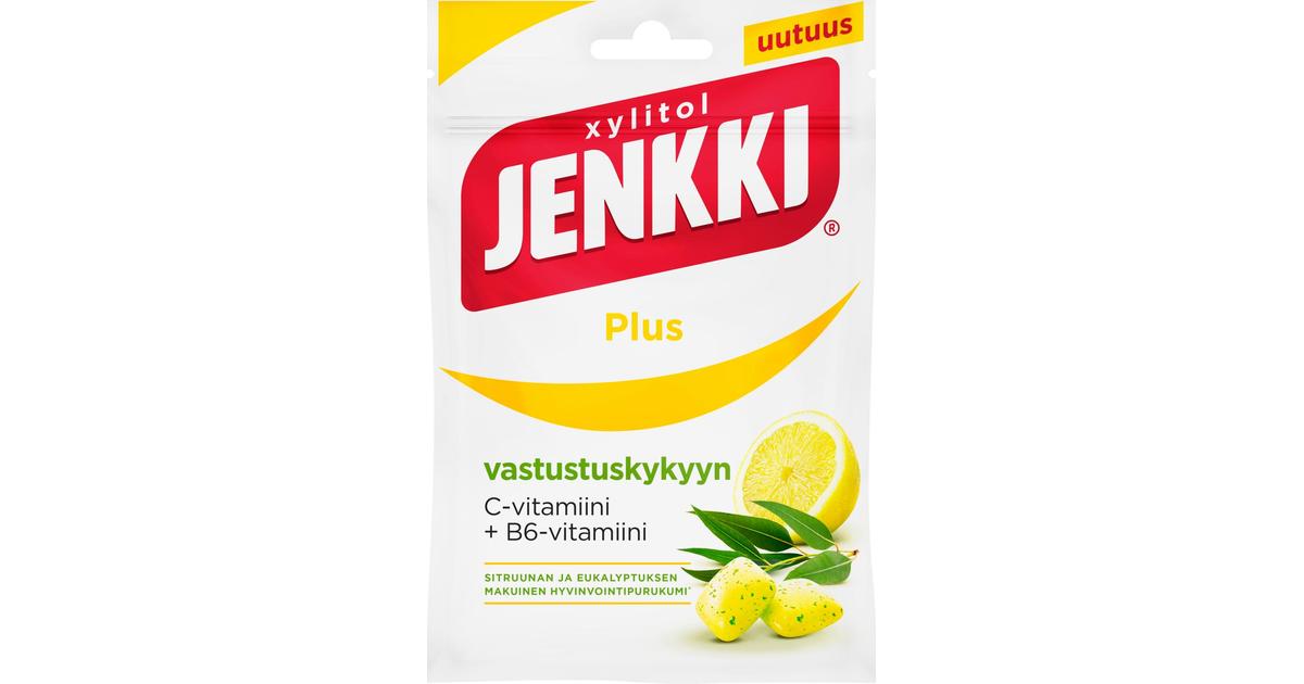 Jenkki Plus Sitruuna-Eucalyptus ksylitolipurukumi 44g | S-kaupat ruoan ...