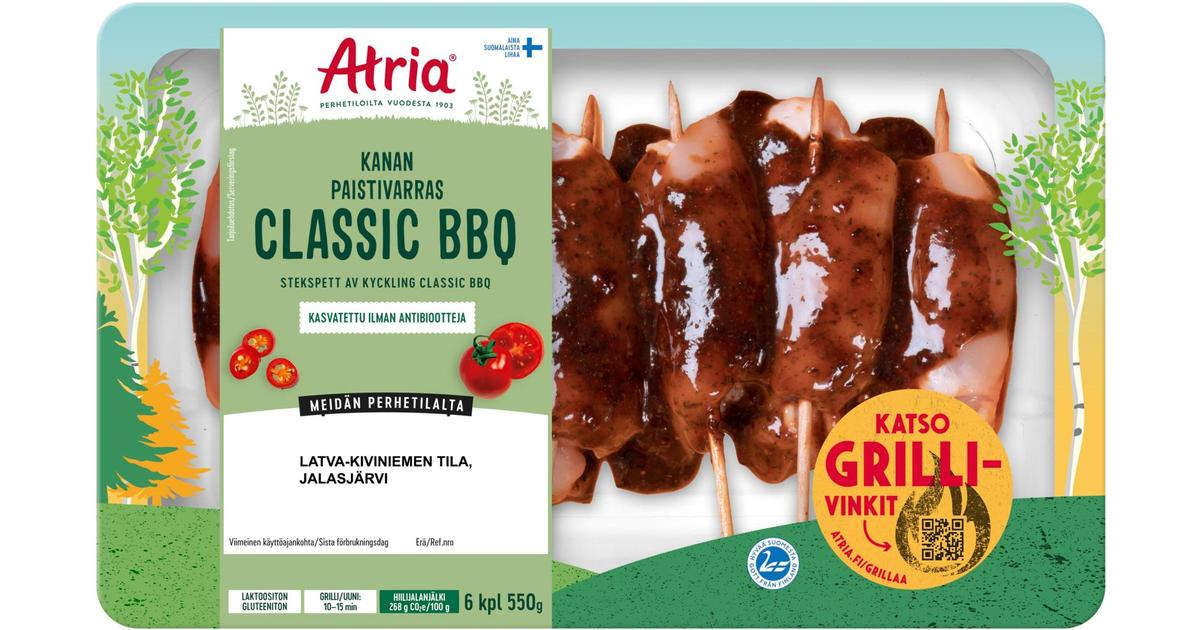 Atria Kanan Paistivarras Classic BBQ 550g | S-kaupat ruoan verkkokauppa