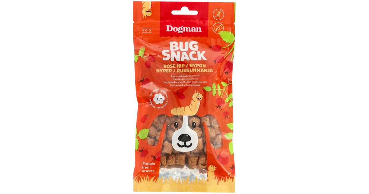 Dogman Bug Snack ruusunmarja 80g | S-kaupat ruoan verkkokauppa