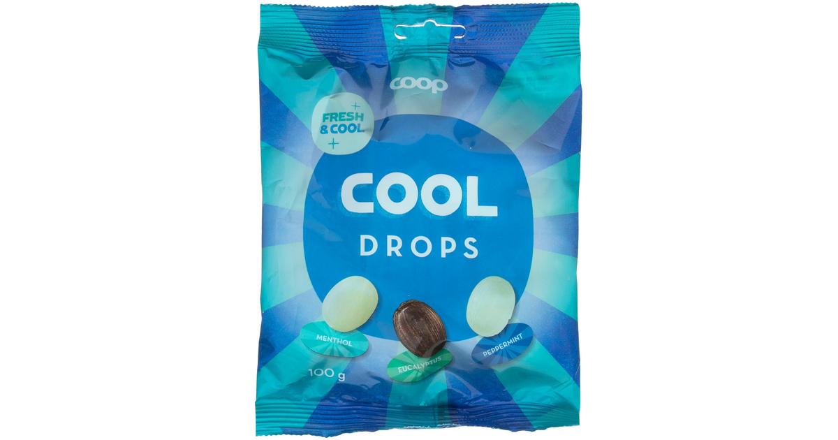 Coop Cool Drops pastilli mentoli, piparminttu ja eukalyptus 100 g | S-kaupat ruoan verkkokauppa