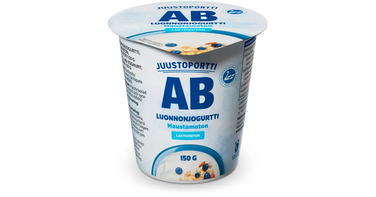 Juustoportti AB-luonnonjogurtti 150 g maustamaton laktoositon | S-kaupat ruoan verkkokauppa