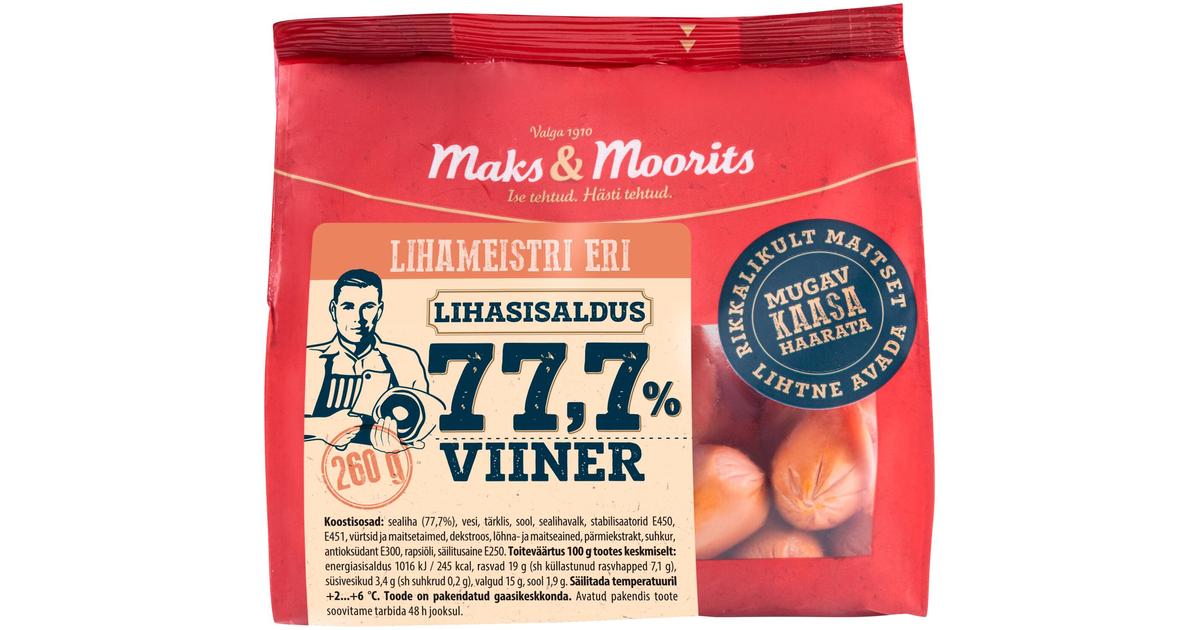 77,7% Viiner 260 g | Prisma | alati odavad hinnad, telli kaup otse koju