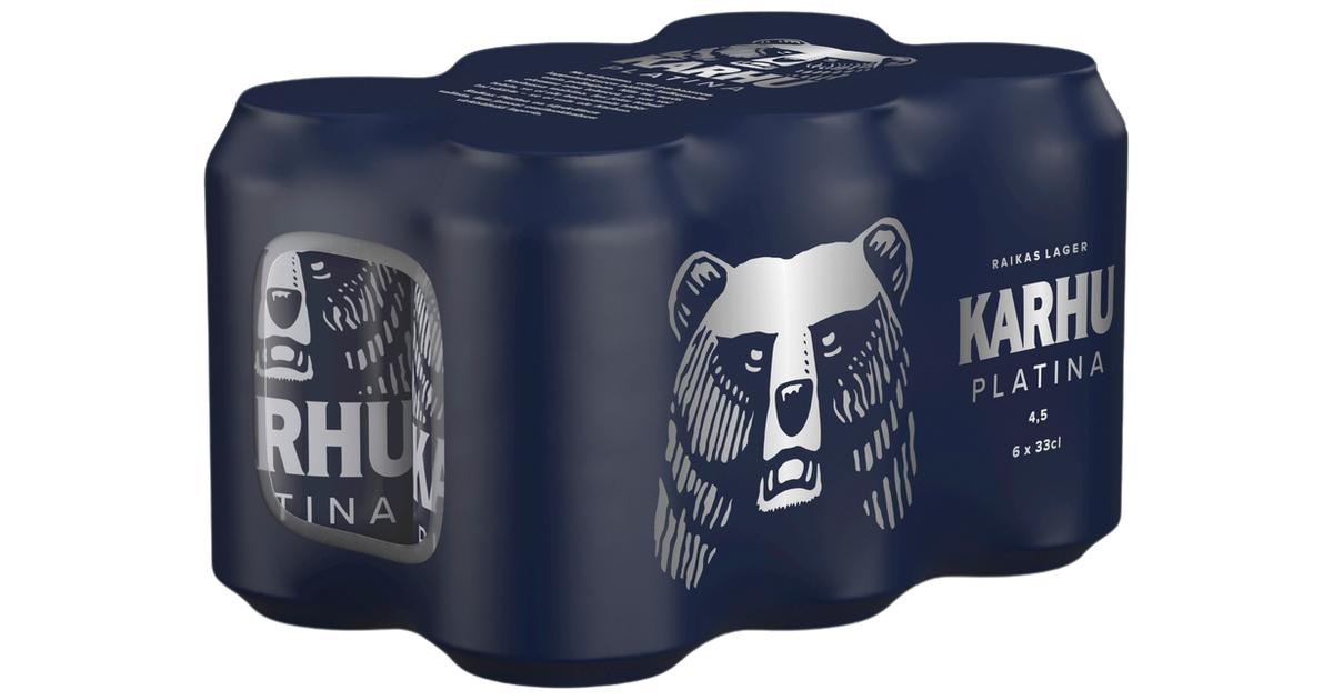 6-pack Karhu Platina Lager olut 4,5 % tölkki 0,33 L | S-kaupat ruoan ...