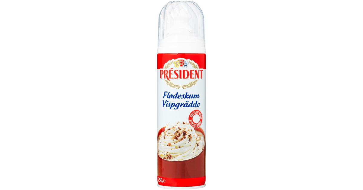 Président sokeroimaton kermavaahto spray 250g | S-kaupat ruoan verkkokauppa