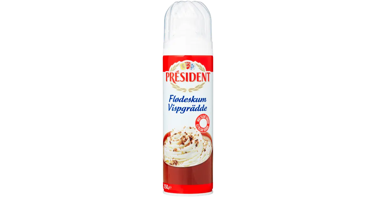 Président sokeroimaton kermavaahto spray 250g | S-kaupat ruoan verkkokauppa