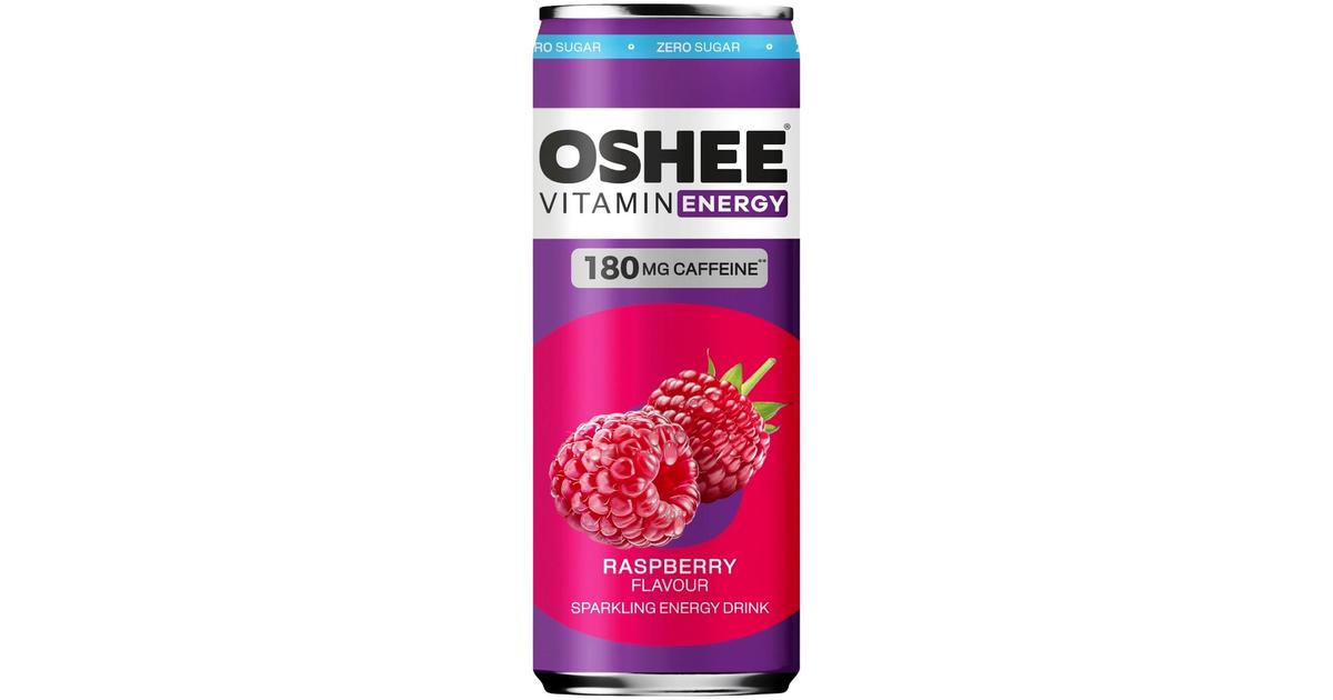 OSHEE Energy drink Raspberry Zero 330ml | S-kaupat ruoan verkkokauppa