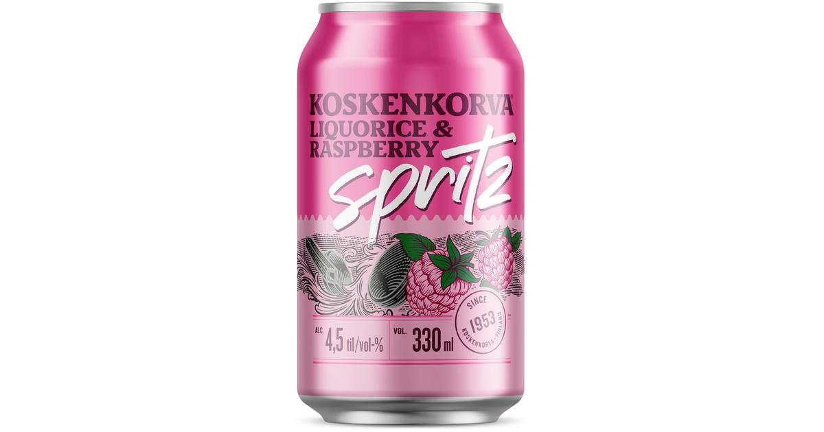Koskenkorva Spritz Liquorice Raspberry 4,5% 33cl CAN | S-kaupat ruoan ...