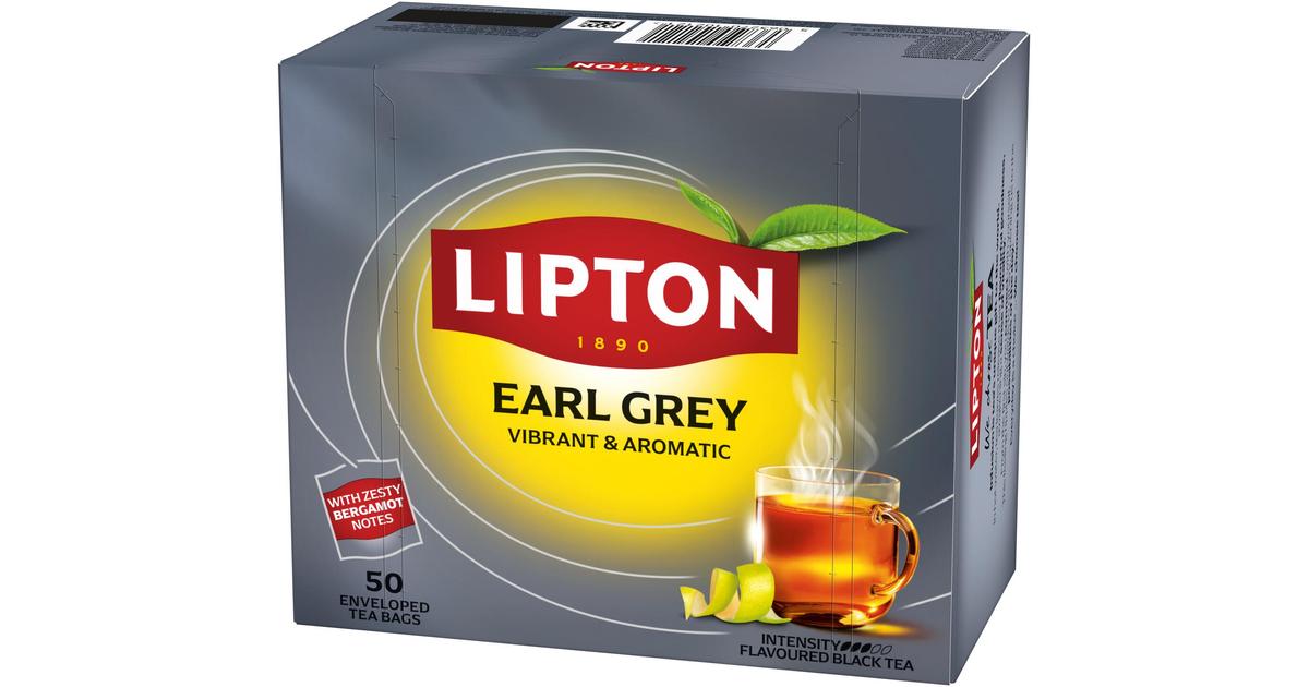 Lipton Musta Tee Earl Grey 50p/80g | S-kaupat ruoan verkkokauppa
