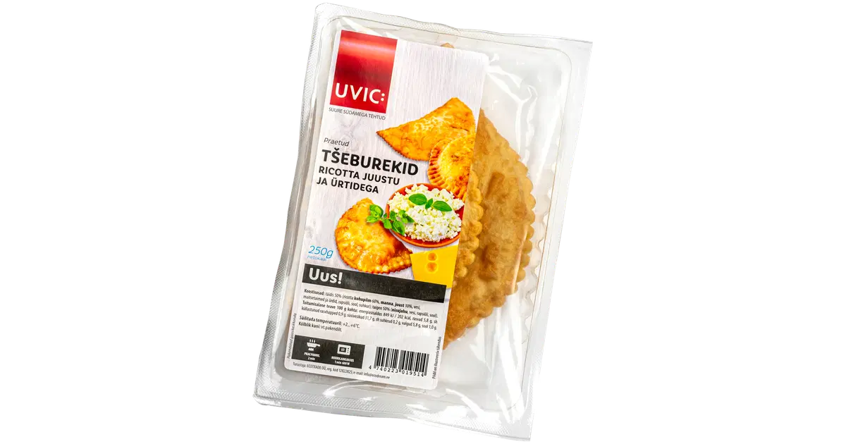 UVIC Praetud tšeburekid ricotta juustu ja ürtidega 250 g | Prisma ...