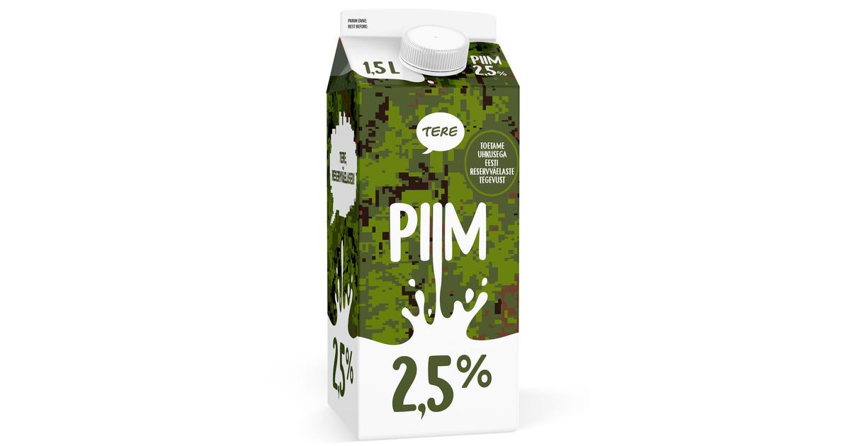 Tere Piim 2,5% 1,5 l pure | Prisma | alati odavad hinnad, telli kaup ...