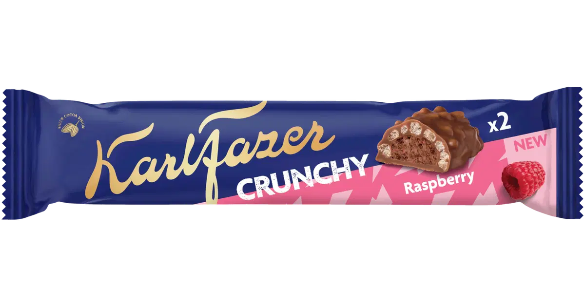 Karl Fazer Crunchy Vadelma suklaapatukka 50g | S-kaupat ruoan verkkokauppa