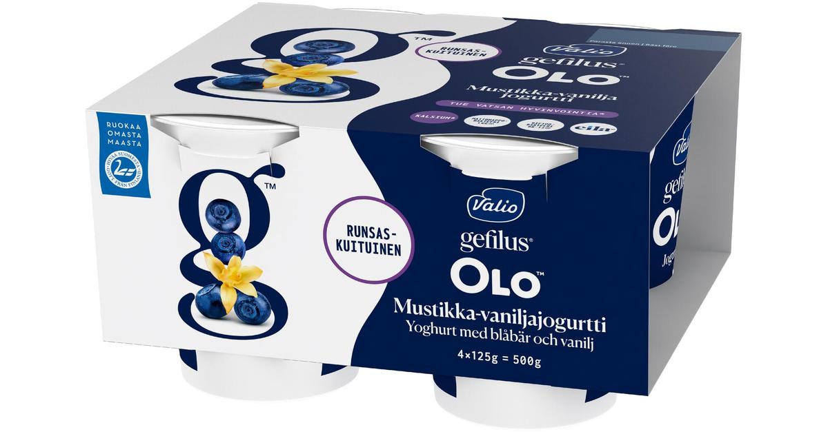 Valio Gefilus® OLO™ jogurtti 4x125 g mustikka-vanilja laktoositon | S ...