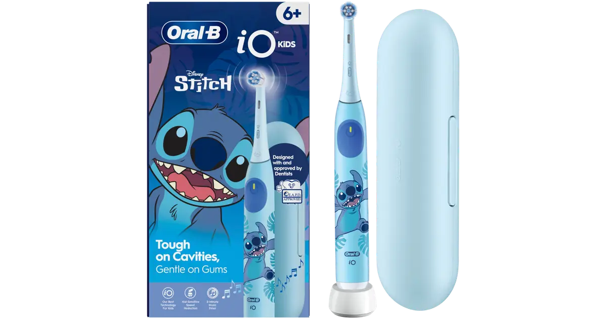 Oral-B iO Kids Stitch sähköhammasharja ja matkakotelo | S-kaupat ruoan verkkokauppa
