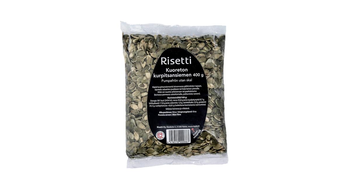 Risetti 400g kuoreton kurpitsansiemen | S-kaupat ruoan verkkokauppa
