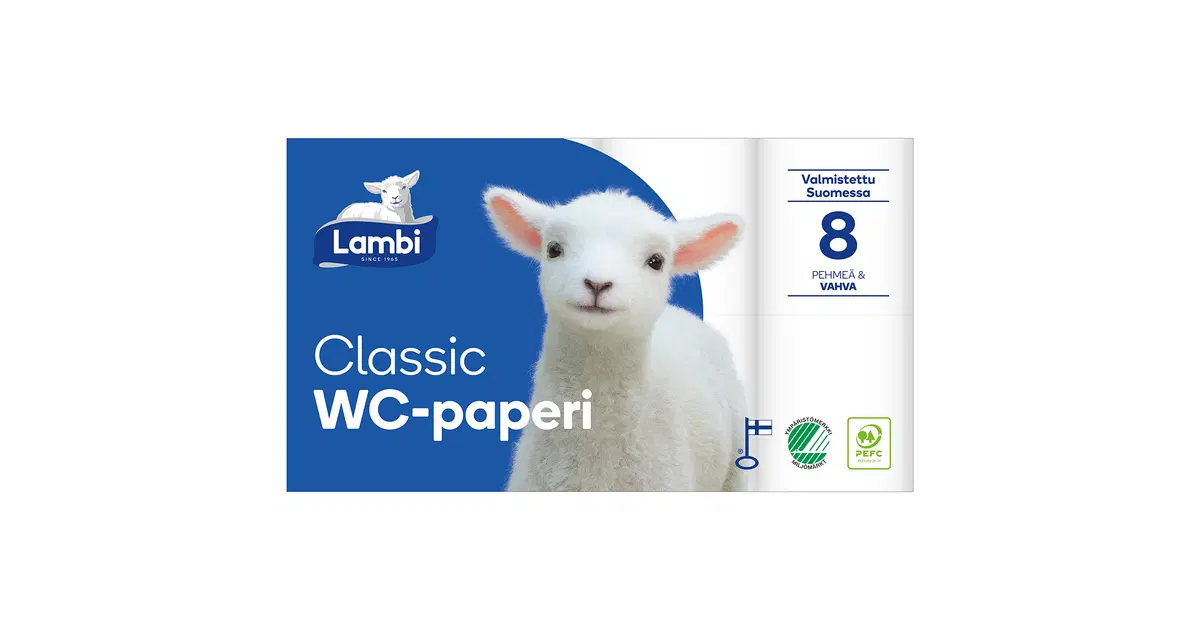 Lambi WC-paperi 8rl valkoinen | S-kaupat ruoan verkkokauppa