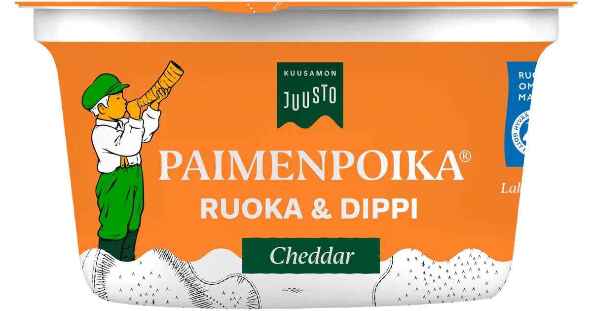 Kuusamon Juusto Paimenpoika Ruoka & Dippi Cheddar sulatejuusto 200 g ...