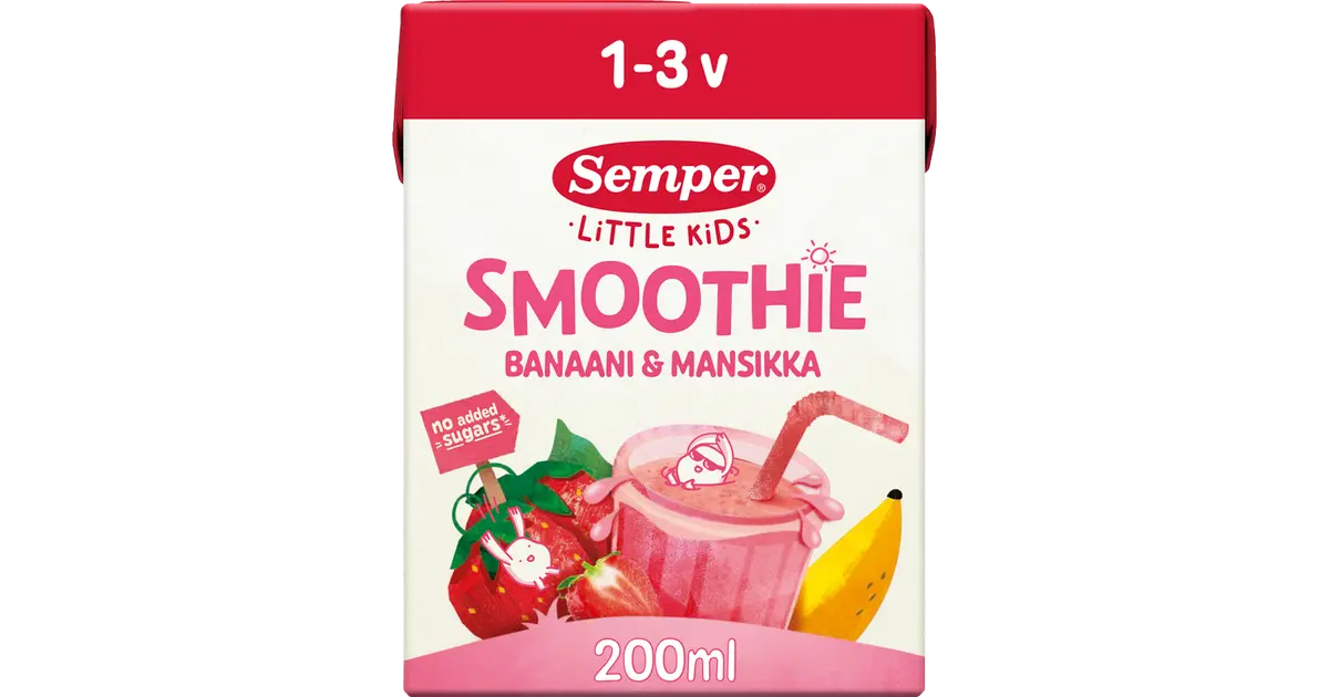 Semper Smoothie Banaani & mansikka 1-3v 200ml | S-kaupat ruoan verkkokauppa