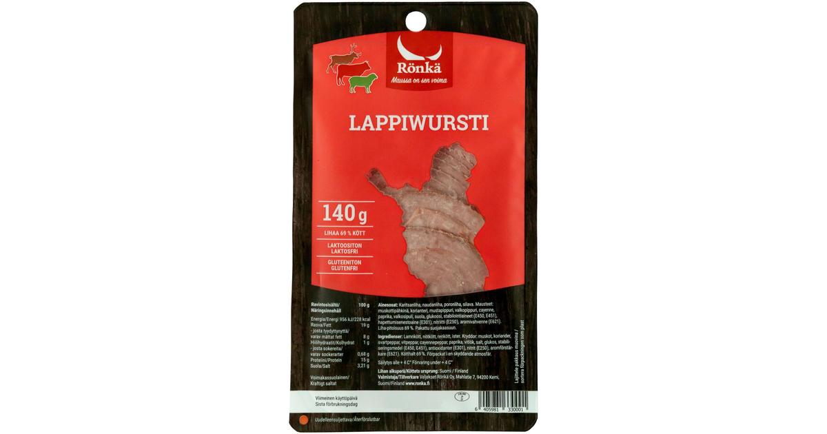 Rönkä Lappiwursti 140g | S-kaupat ruoan verkkokauppa