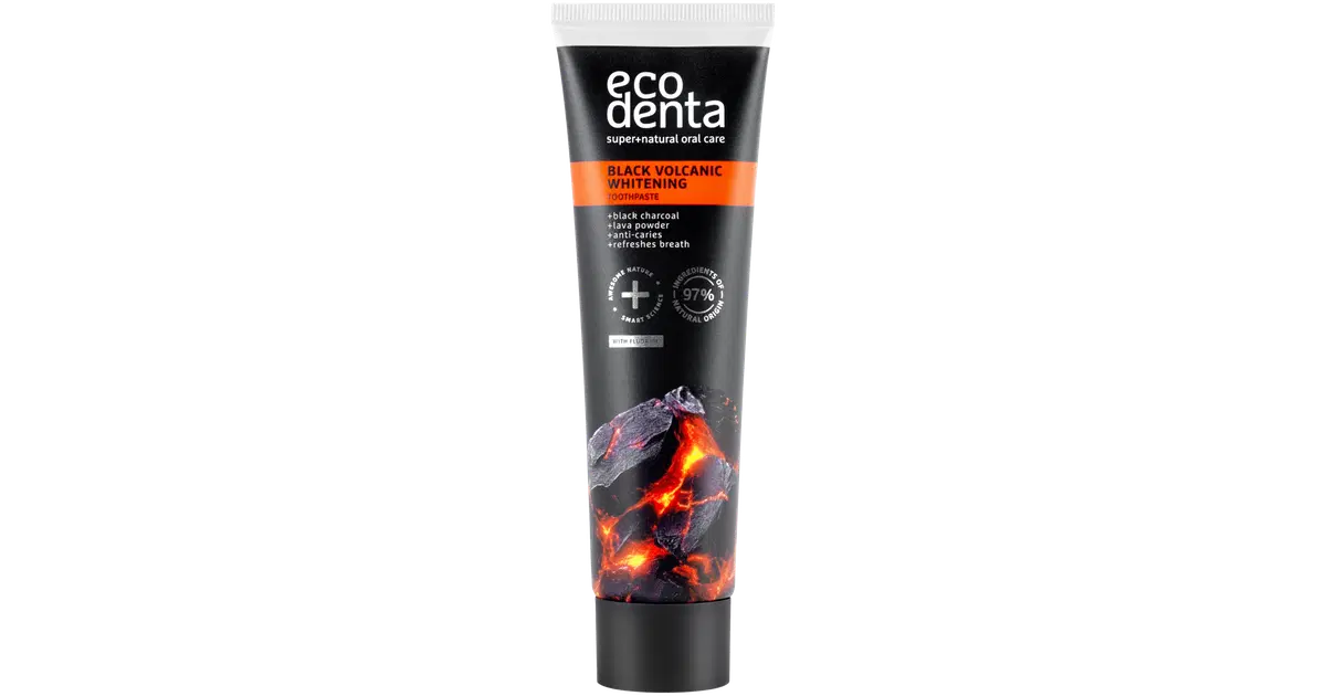 Ecodenta Black Volcanic Whitening toothpaste valkaiseva ...