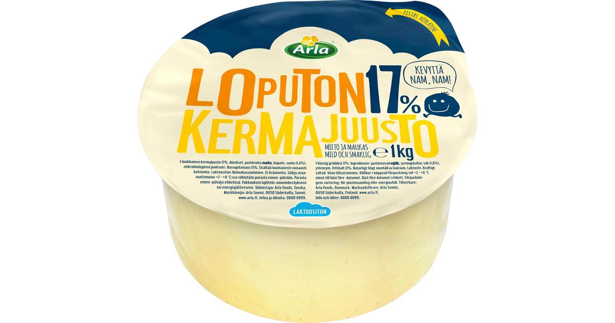 Arla Tolkuttomat Juustot Loputon 1 kg 17% kermajuusto | S-kaupat ruoan ...