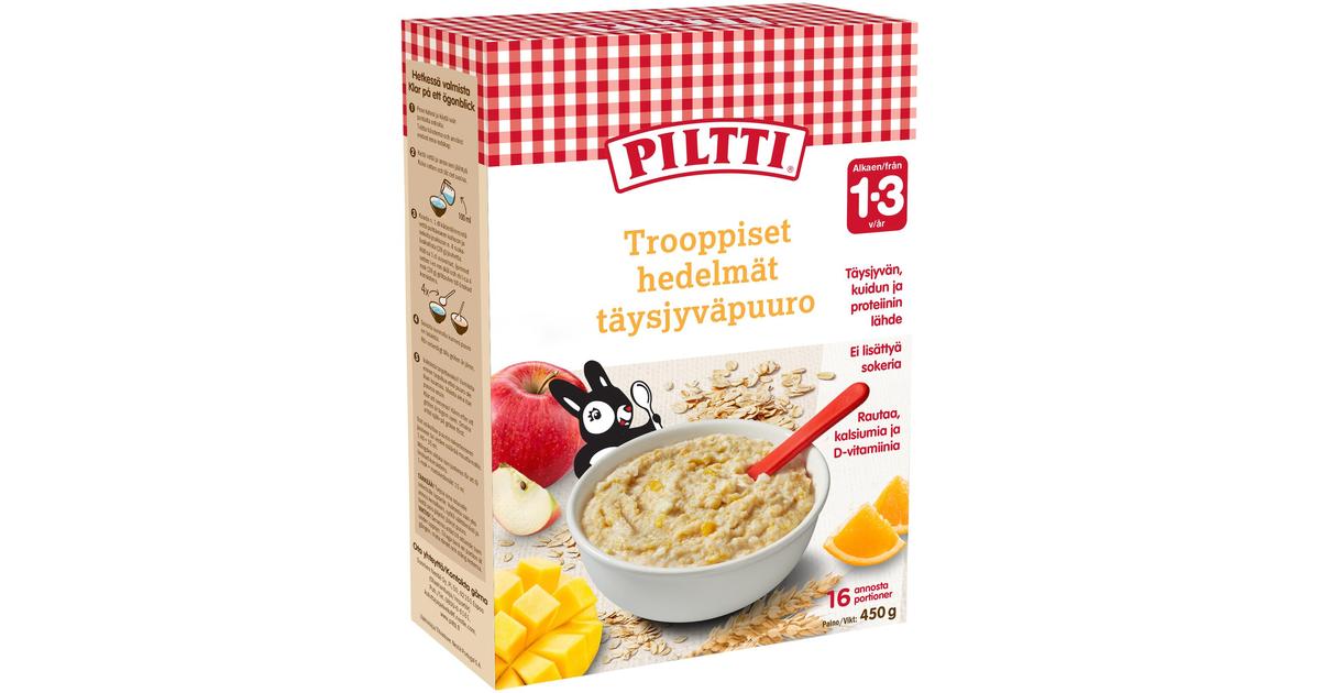 Piltti 450g Trooppiset hedelmät täysjyväpuurojauhe 1-3v | S-kaupat ...