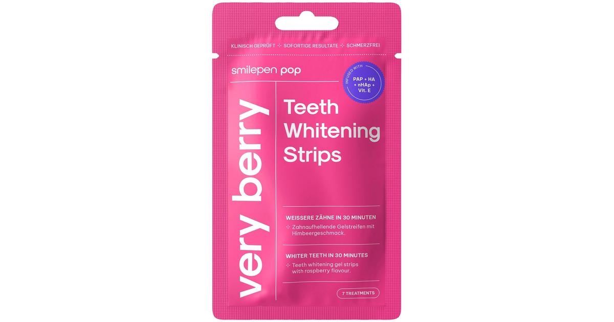 Pop Teeth Whitening Strips - Very Berry -hampaiden valkaisuliuskat | S ...