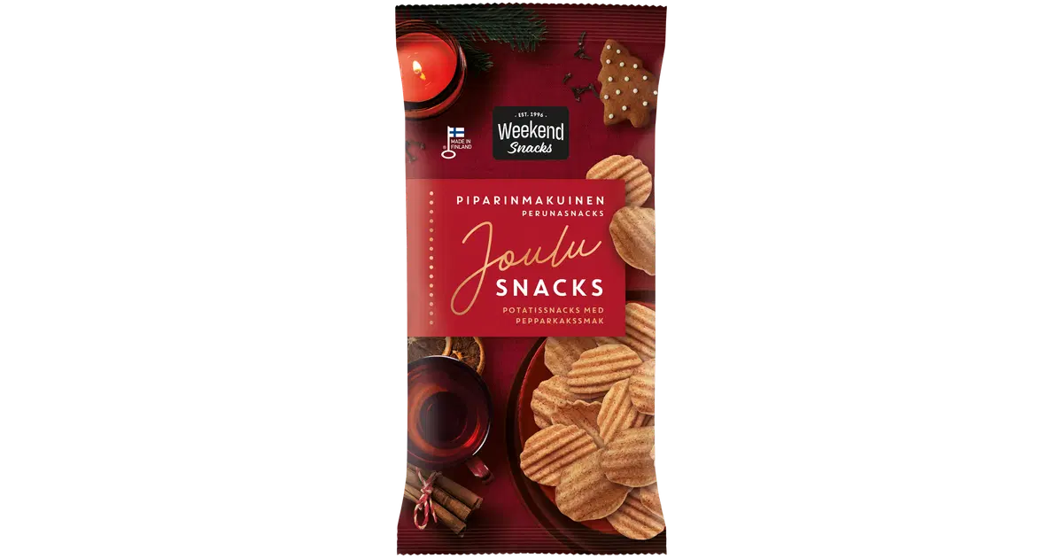 12 x Weekend Snacks Joulu Snacks Piparinmakuinen perunasnacks 70g | S ...