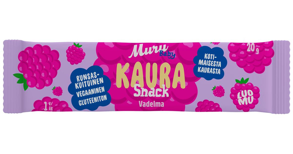 Muru Baby Kaura Snack vadelma 1 v 20 g luomukaurapatukka | S-kaupat ...