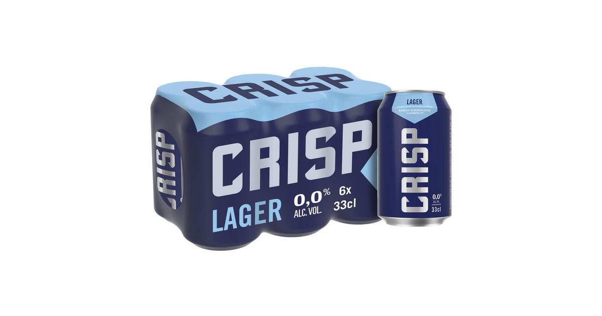 6-pack Crisp alkoholiton vaalea lager olut 0 % tölkki 0,33 L | S-kaupat ...