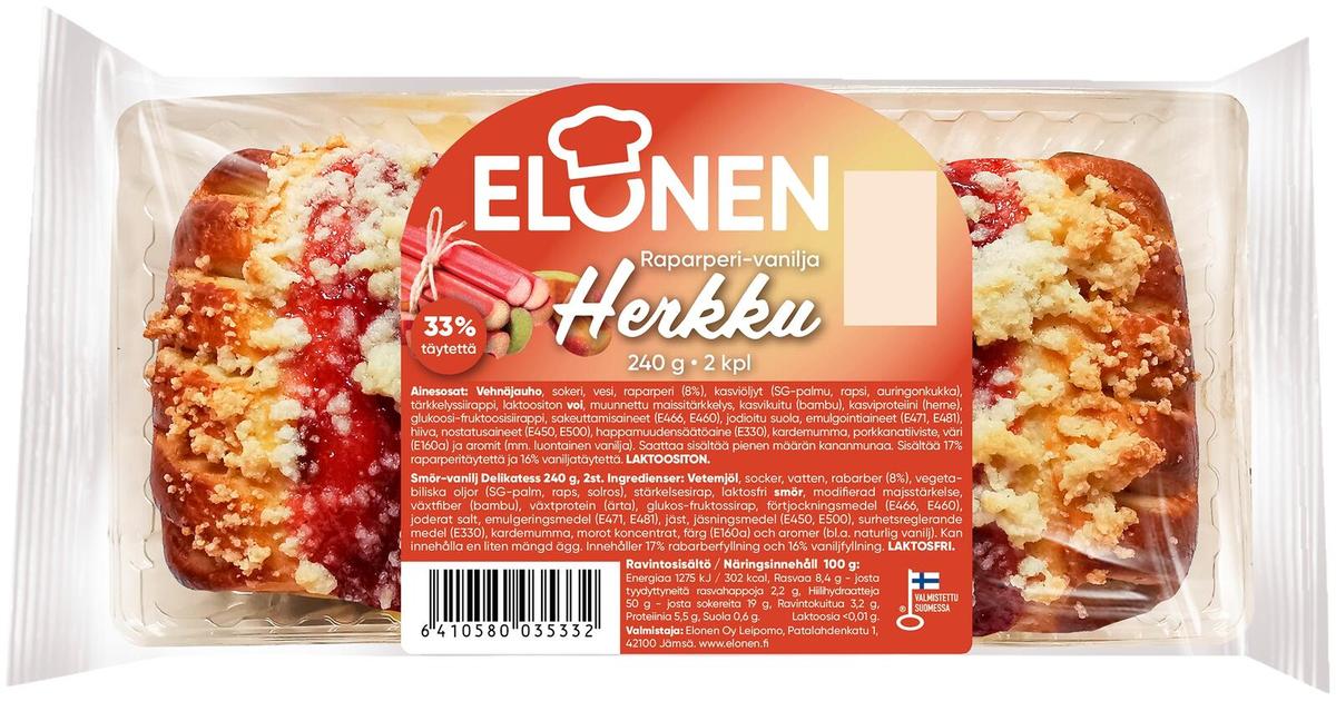 Elonen Raparperi-vanilja Herkku 2kpl 240g | S-kaupat ruoan verkkokauppa