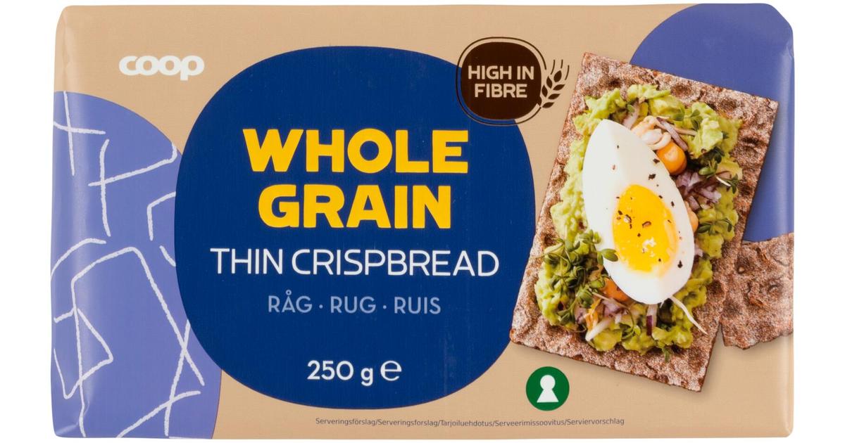 Coop ohut täysjyväruisnäkkileipä 250 g | S-kaupat ruoan verkkokauppa