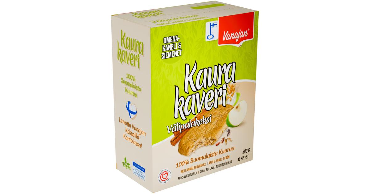 Vanajan Kaurakaveri Omena-Kaneli välipalakeksi 10 x 30g | S-kaupat ...