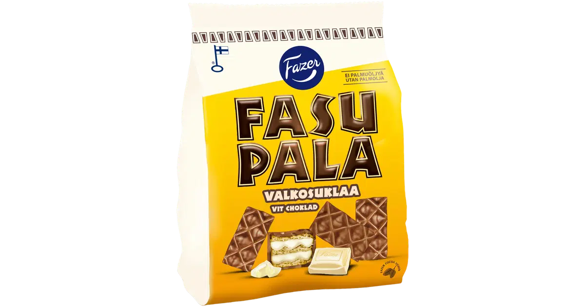 Fazer Fasupala Valkosuklaa vohvelikeksi 199g | S-kaupat ruoan verkkokauppa