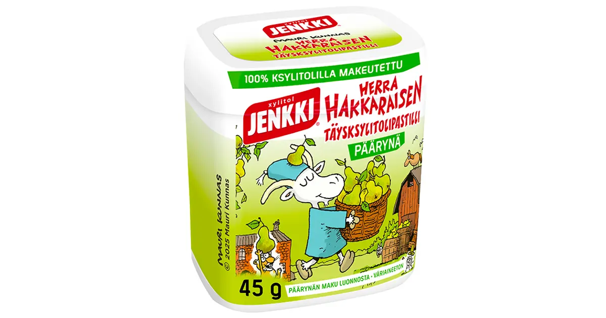 Jenkki Herra Hakkarainen Päärynä täysksylitolipastilli 55g | S-kaupat ...