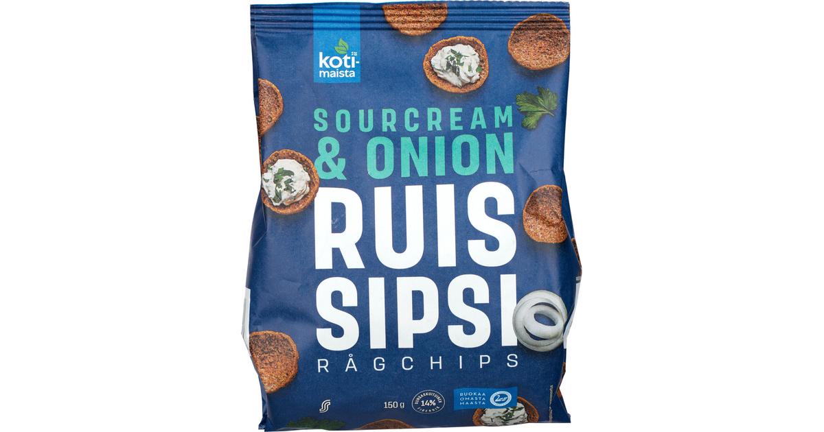 Kotimaista Ruissipsi sour cream & onion 150 g | S-kaupat ruoan verkkokauppa