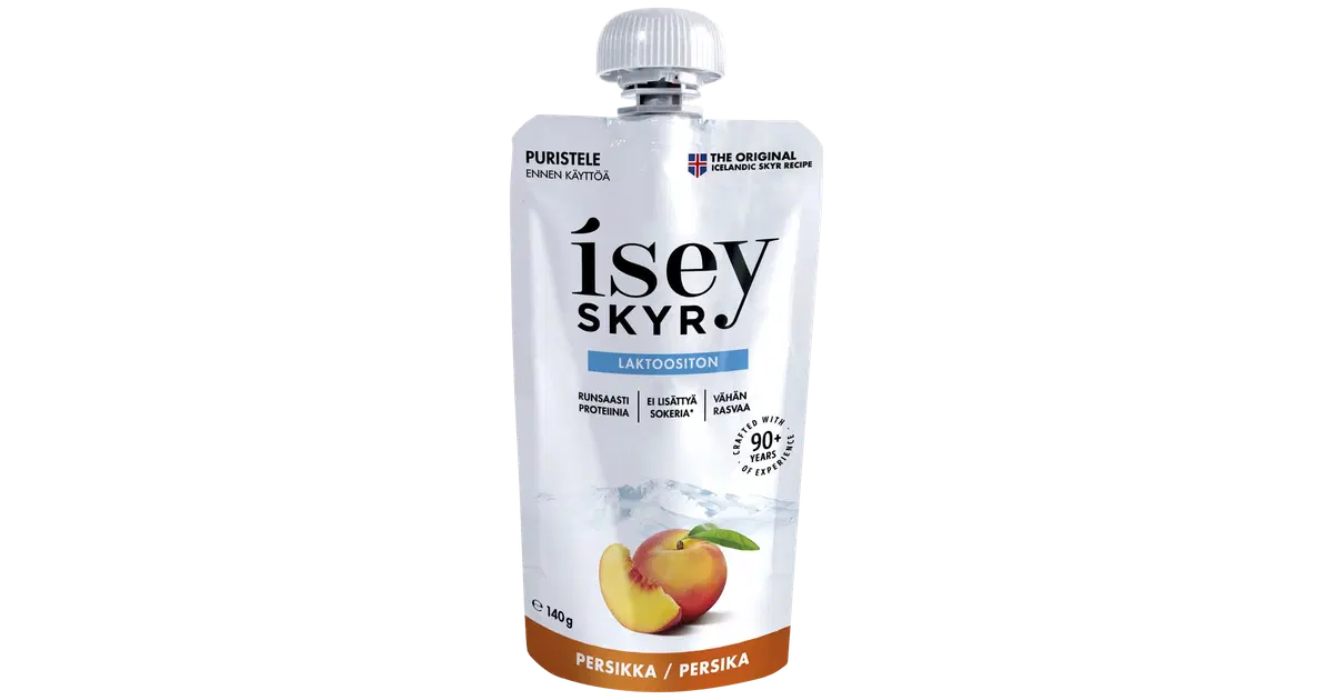 Skyr Pussi Persikka 140g | S-kaupat ruoan verkkokauppa