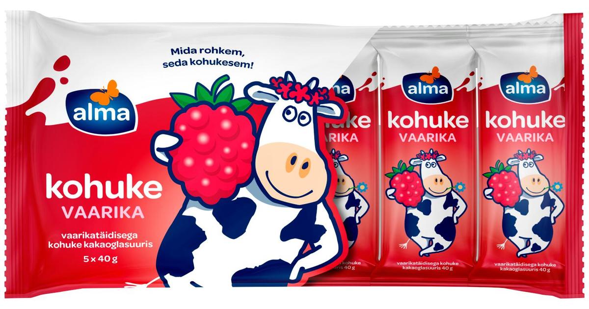 Alma kohuke vaarika kakaoglasuuris 5x40g | Prisma | alati odavad hinnad ...