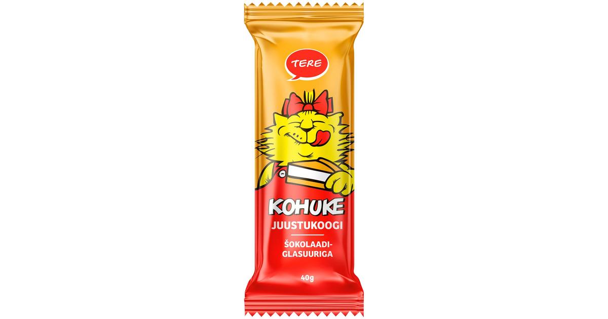 Tere Kohuke juustukoogi šokolaadiglasuuriga 40 g | Prisma | alati ...