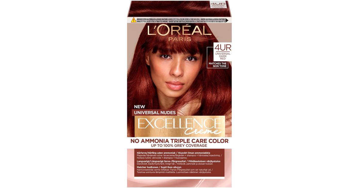 L'Oréal Paris Excellence Universal Nudes 4UR Dark Red kestoväri ilman ...