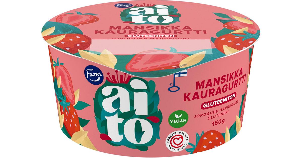 Fazer Aito Kauragurtti Mansikka Gluteeniton 150 g | S-kaupat ruoan verkkokauppa