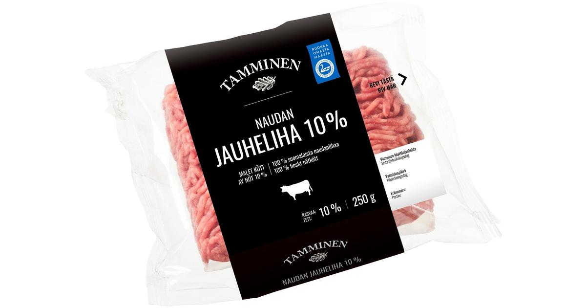 Tamminen naudan jauheliha 10% 250g | S-kaupat ruoan verkkokauppa