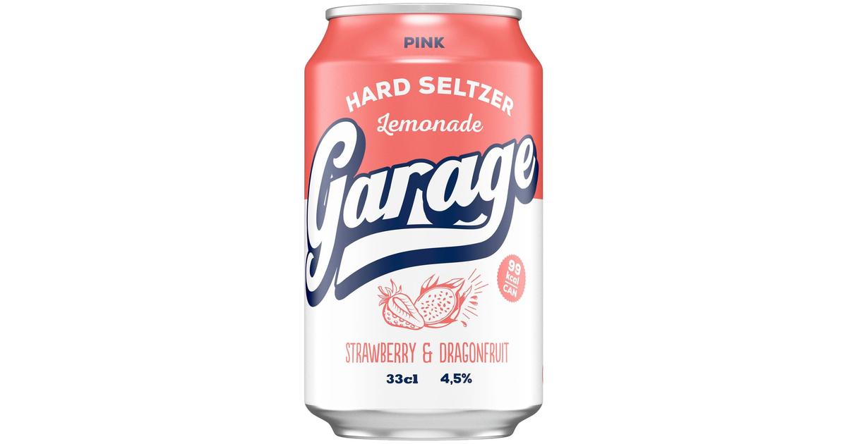 Garage Hard Seltzer Pink Lemonade maustettu alkoholijuoma 4,5 % tölkki ...
