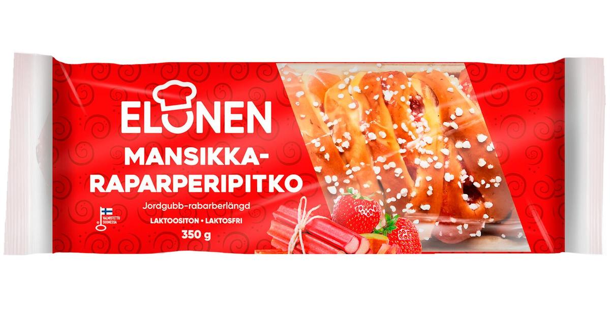 Elonen Mansikka-raparperipitko 350g | S-kaupat ruoan verkkokauppa