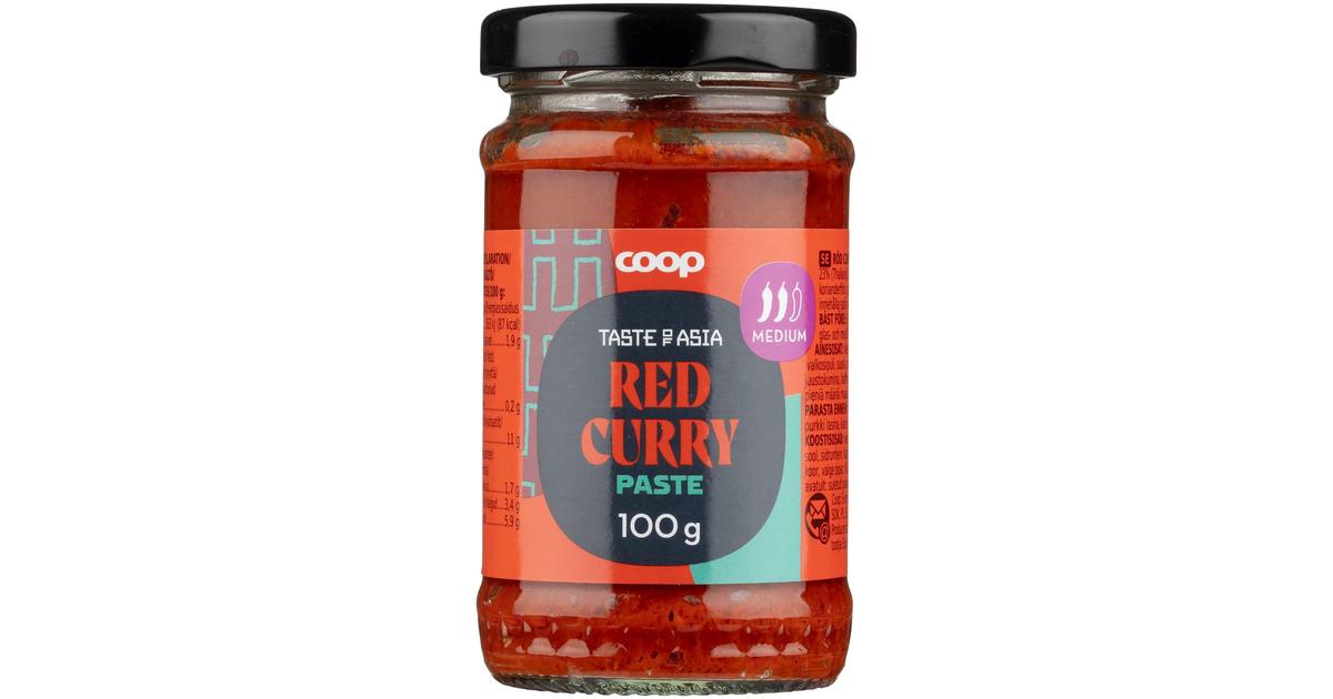 Coop Taste of Asia punainen currytahna 100 g | S-kaupat ruoan verkkokauppa