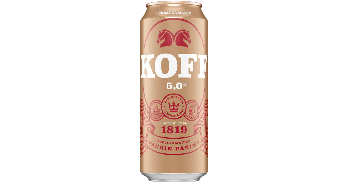 KOFF Suodattamaton olut 5,0 % tölkki 0,5 L | S-kaupat ruoan verkkokauppa