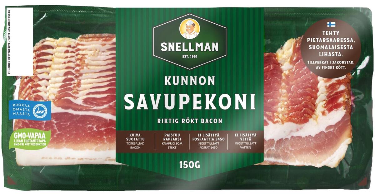 Snellman Kunnon savupekoni 150g | S-kaupat ruoan verkkokauppa