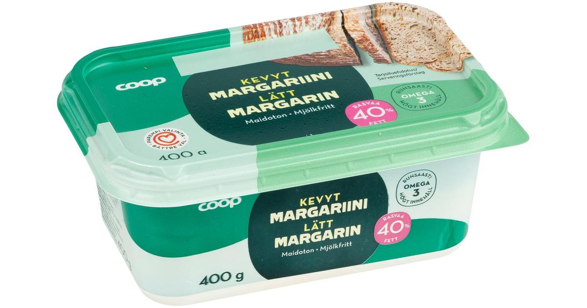 Coop Kevyt margariini 40 400 g | S-kaupat ruoan verkkokauppa