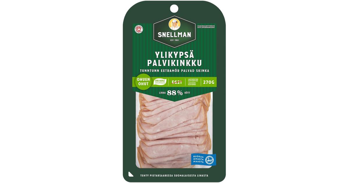 Snellman Ohuen ohut ylikypsä palvikinkku 270g | S-kaupat ruoan verkkokauppa